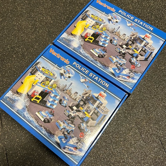 Toys | 2 City Police Station Building Blocks Sets 87 Pcs Stem ...